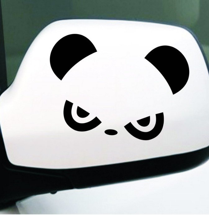 Angry Eyes Panda Car Sticker - Panda Online Buy