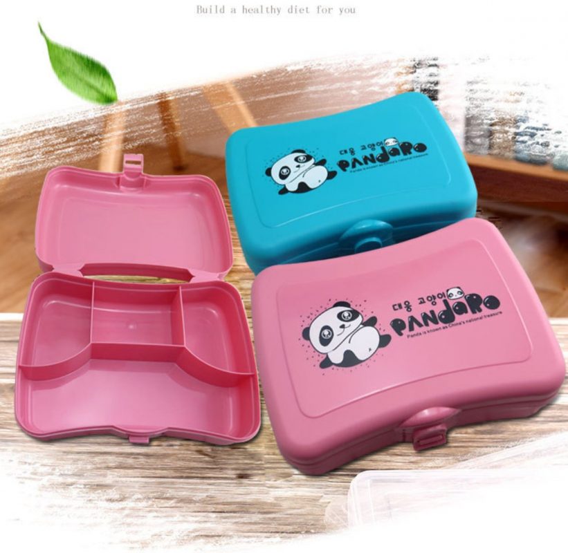 Cartoon Panda Microwave Four-Portion Lunch Box - Panda Online Buy